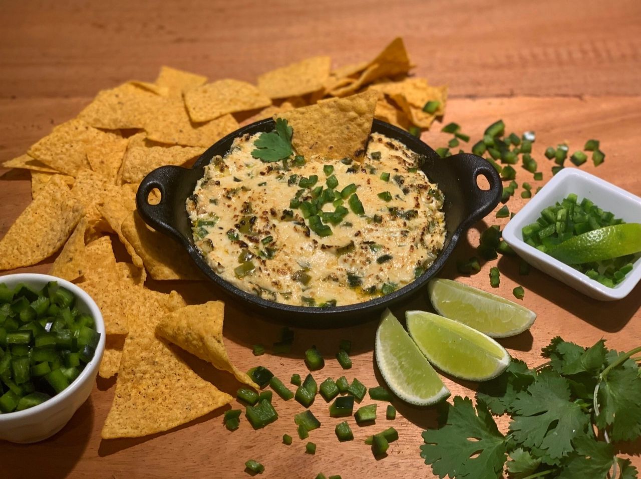 Green Chili Goat Cheese Dip - Treks & Bites ®️