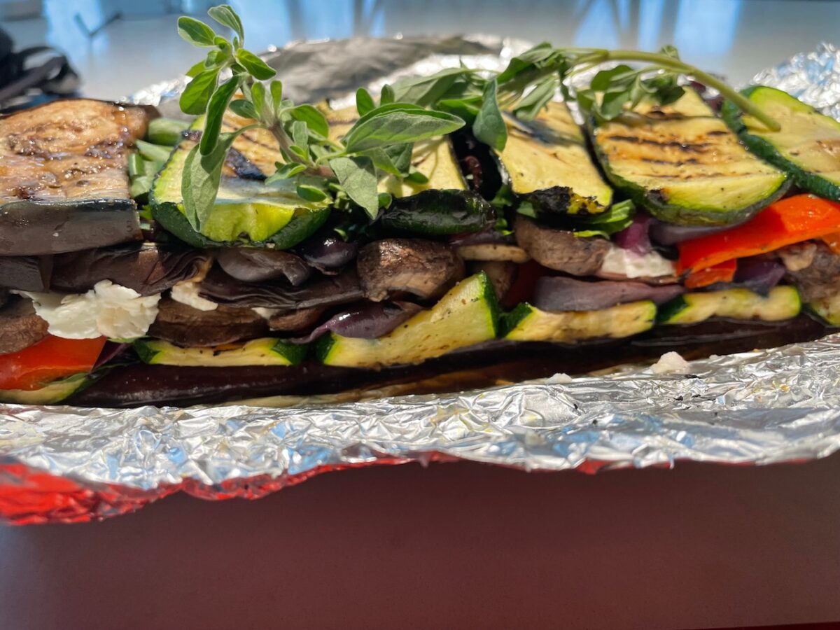 Grilled Mediterranean Veggie Terrine - Treks & Bites ®️