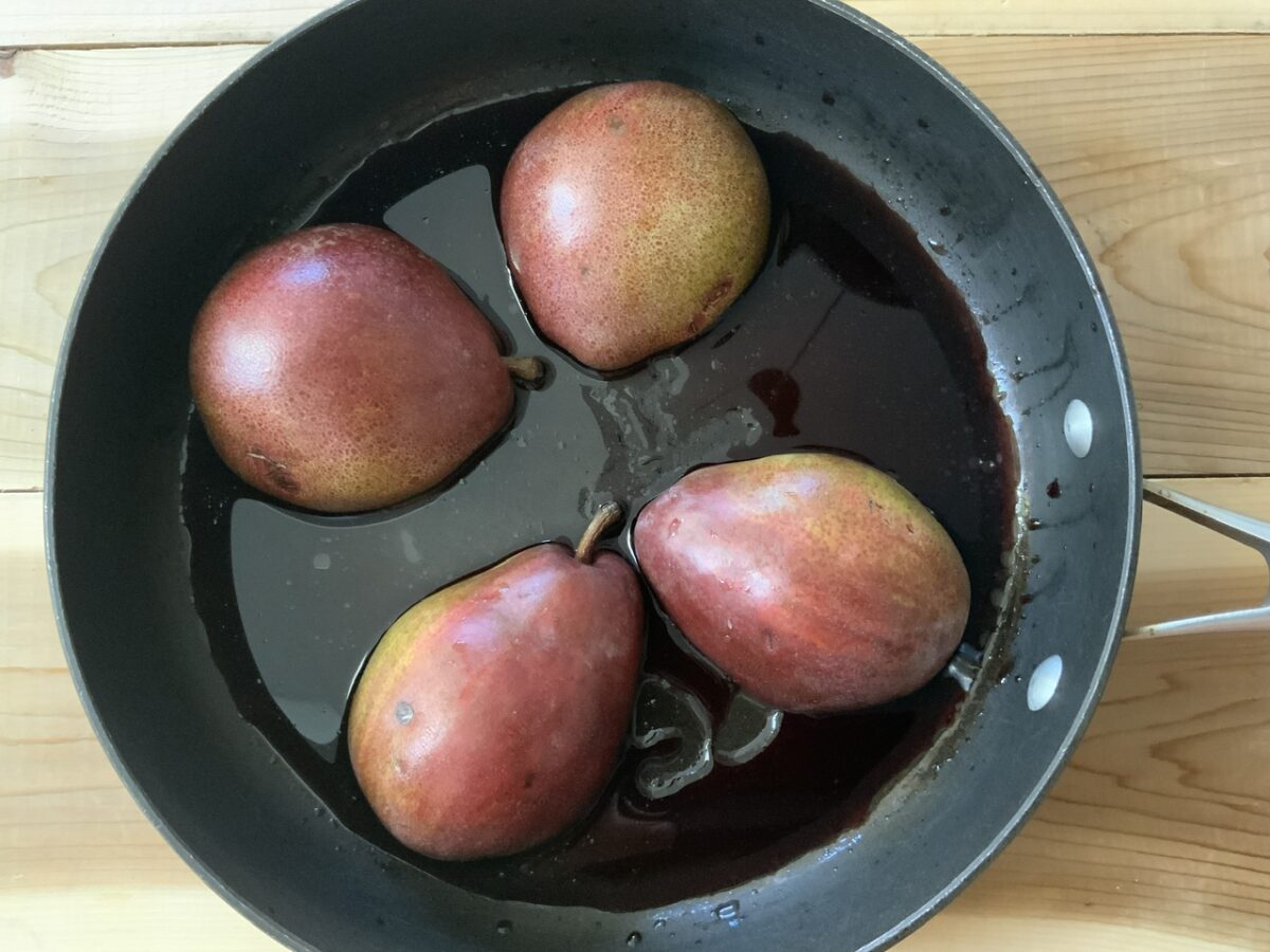 Poached Pears Stuffed with Toasted Pecans, Blue Cheese and Cranberries ...